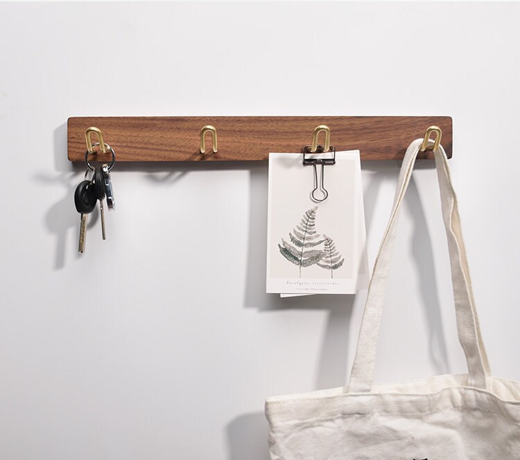 Black Walnut Solid Wood Creative Hook /wall Hook / Decorative | Etsy