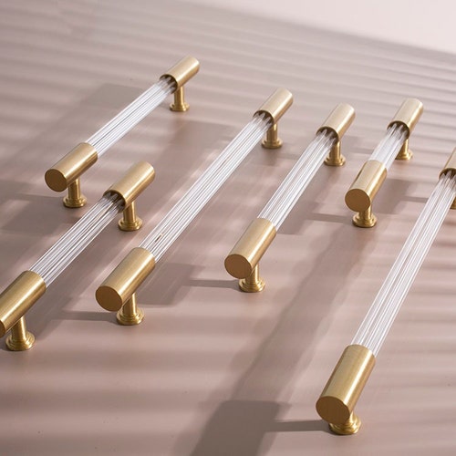 Door Pull Handle Gold Light Luxury Brass Nordic Modern - Etsy