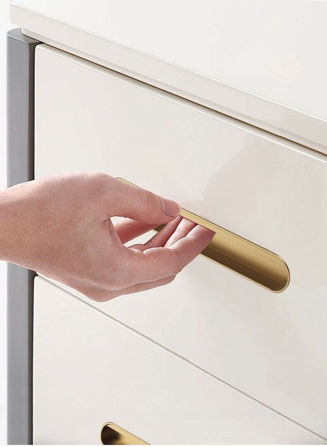 Modern Invisible Concealed Embedded Pull Handle Drawer Closet Door ...