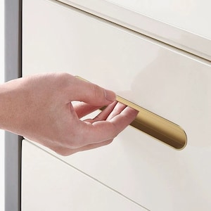 Modern Invisible Concealed Embedded Pull Handle Drawer Closet Door ...