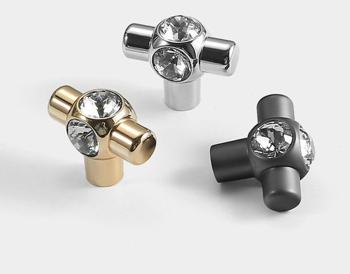 Modern Crystal Pull Handle Dresser Pull Handle Wardrobe Pull - Etsy