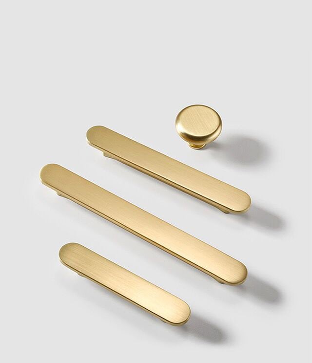 Modern Simple Black Wardrobe Pull Handle Brass Color Drawer | Etsy