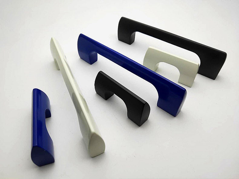 Modern Blue White Black Door Pull Handle Cabinet Pull Handle | Etsy