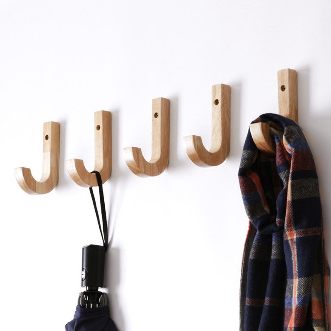Modern Simple Solid Wood Decoration Wall Hooks / Decorative Hooks ...