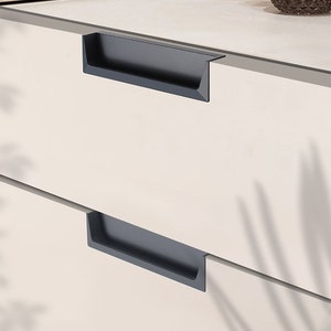 Modern Solid Invisible Concealed Embedded Concealed Pull Handle Drawer ...
