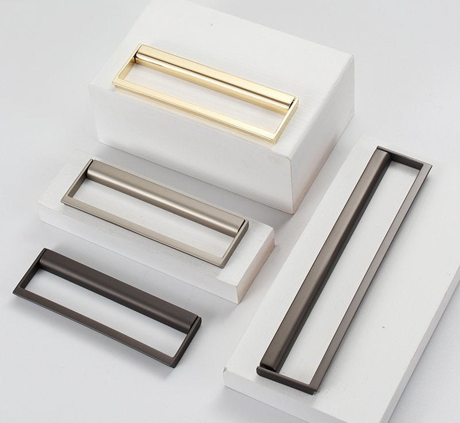 Modern Drawer Dark Pull Handle Invisible Small Pull Handle Gold ...