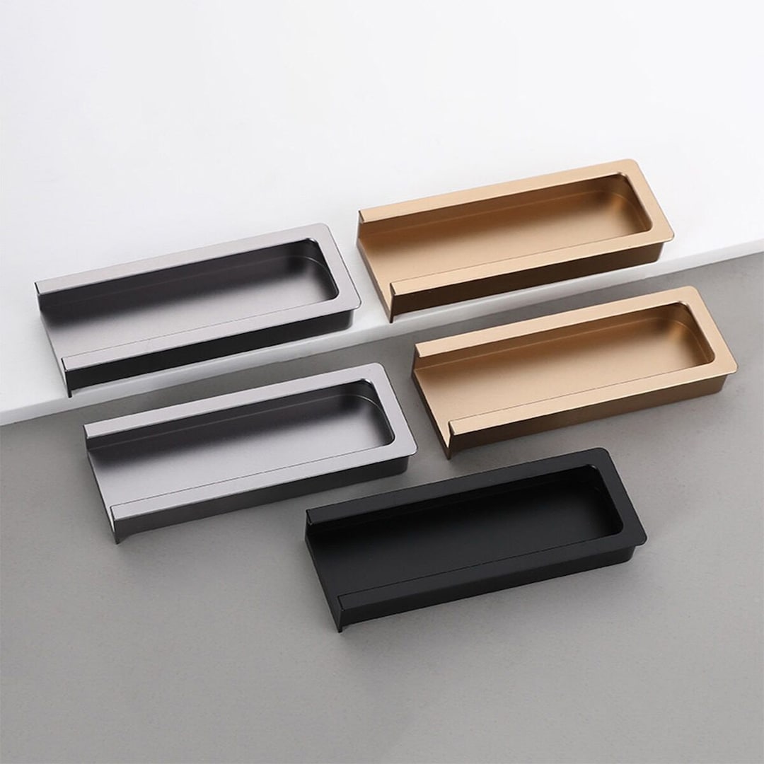 New Half Embedded Pull Handle Hidden Buckle Invisible Wardrobe Cabinet ...