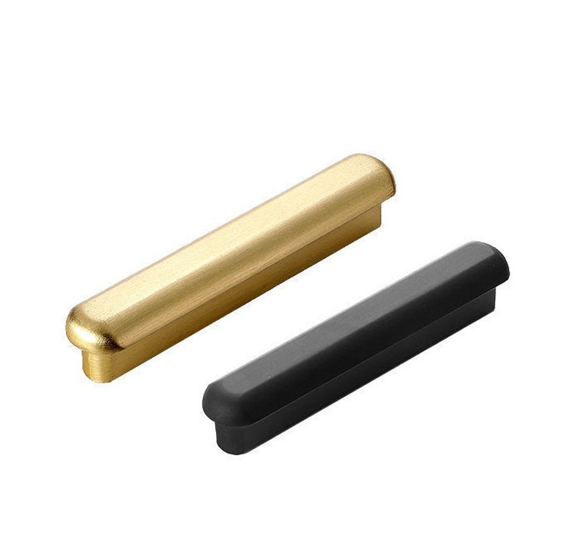 Modern Simple Black Wardrobe Pull Handle Brass Color Drawer | Etsy