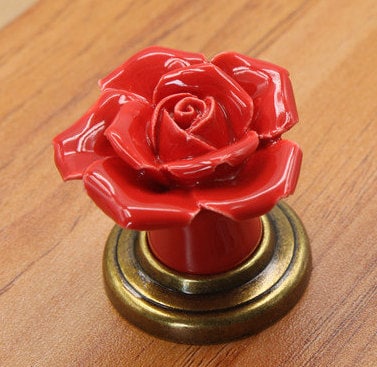 Rose Shape Knob Dresser Knob Drawer Ceramic Knob Cabinet Knob | Etsy