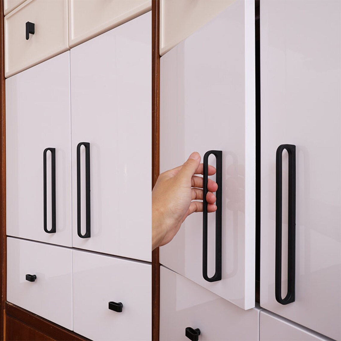 Morden Simple Black Drawer Pull Handle Cabinet Pull Handle - Etsy