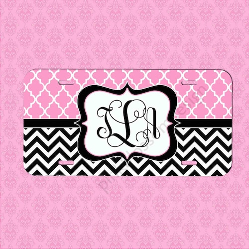 Chevron Car Tag Personalized Monogrammed License Plate Car - Etsy