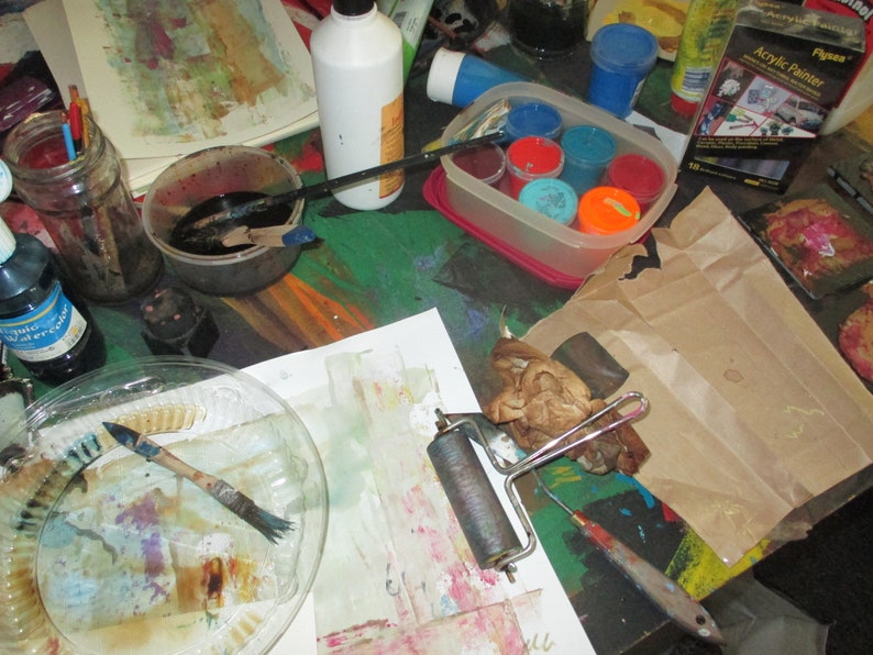 A funny cat Original Drawing with colored Ink and | Etsy