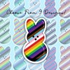 Pink Cowboy Duck Sticker – Small Vinyl Sticker, Pink Western Rubber ...