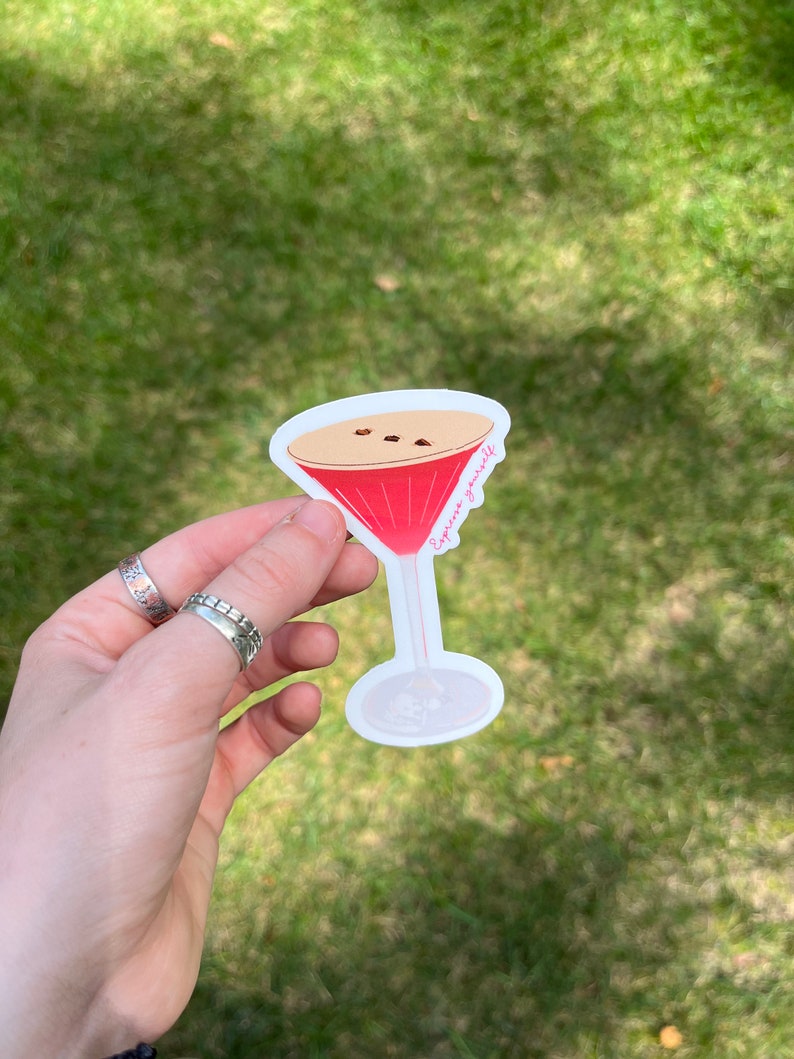 Pink Espresso Martini Sticker - Etsy