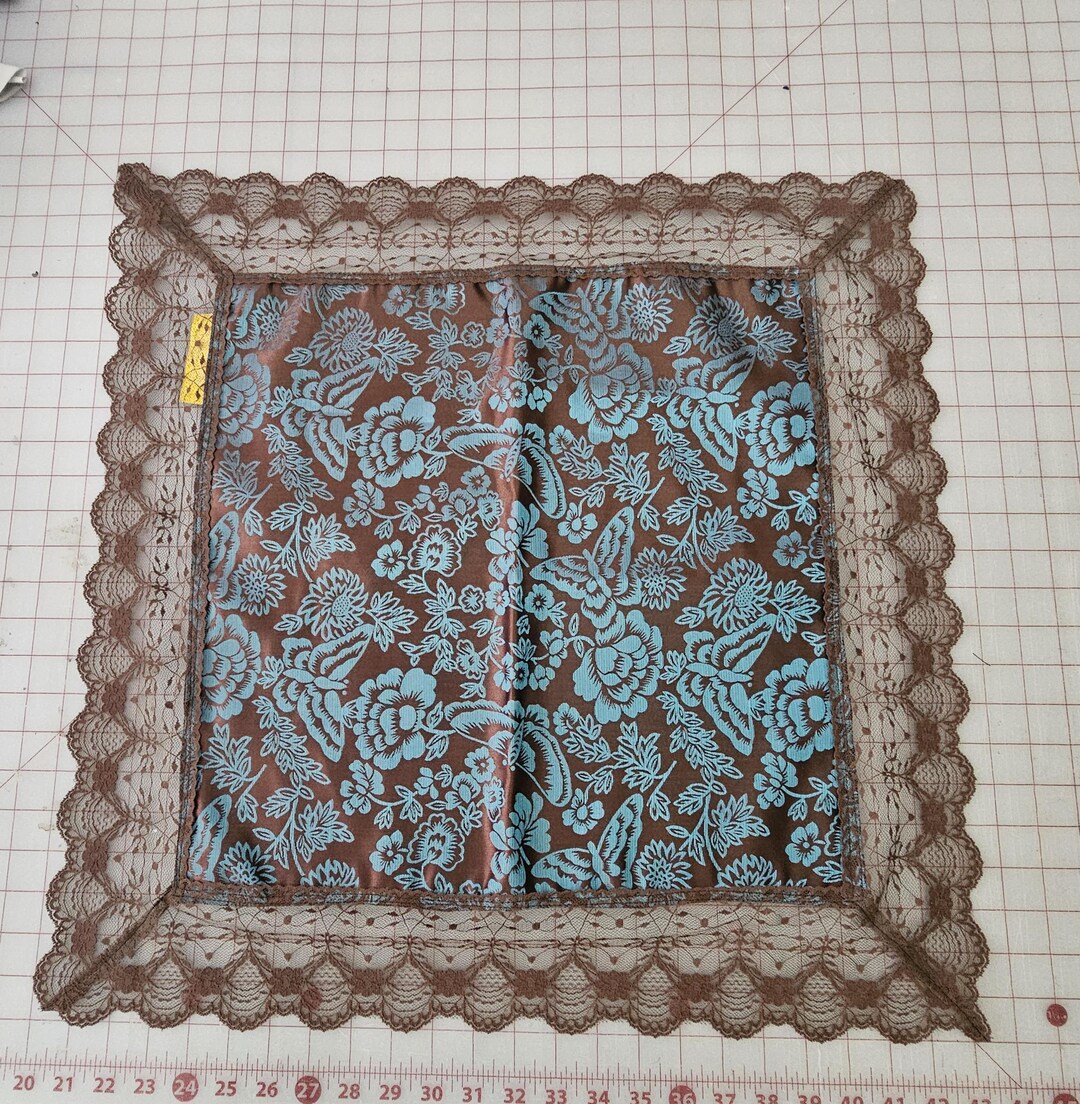 Lady Blake Brocade Lap Scarf Lap Cloth Lace-trim Lap Scarf Modesty Scarf - Etsy