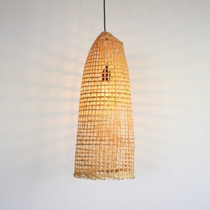 Natural Bamboo Pendant Light, Fish Trap Lamp, Basket Pendant Lamp ...