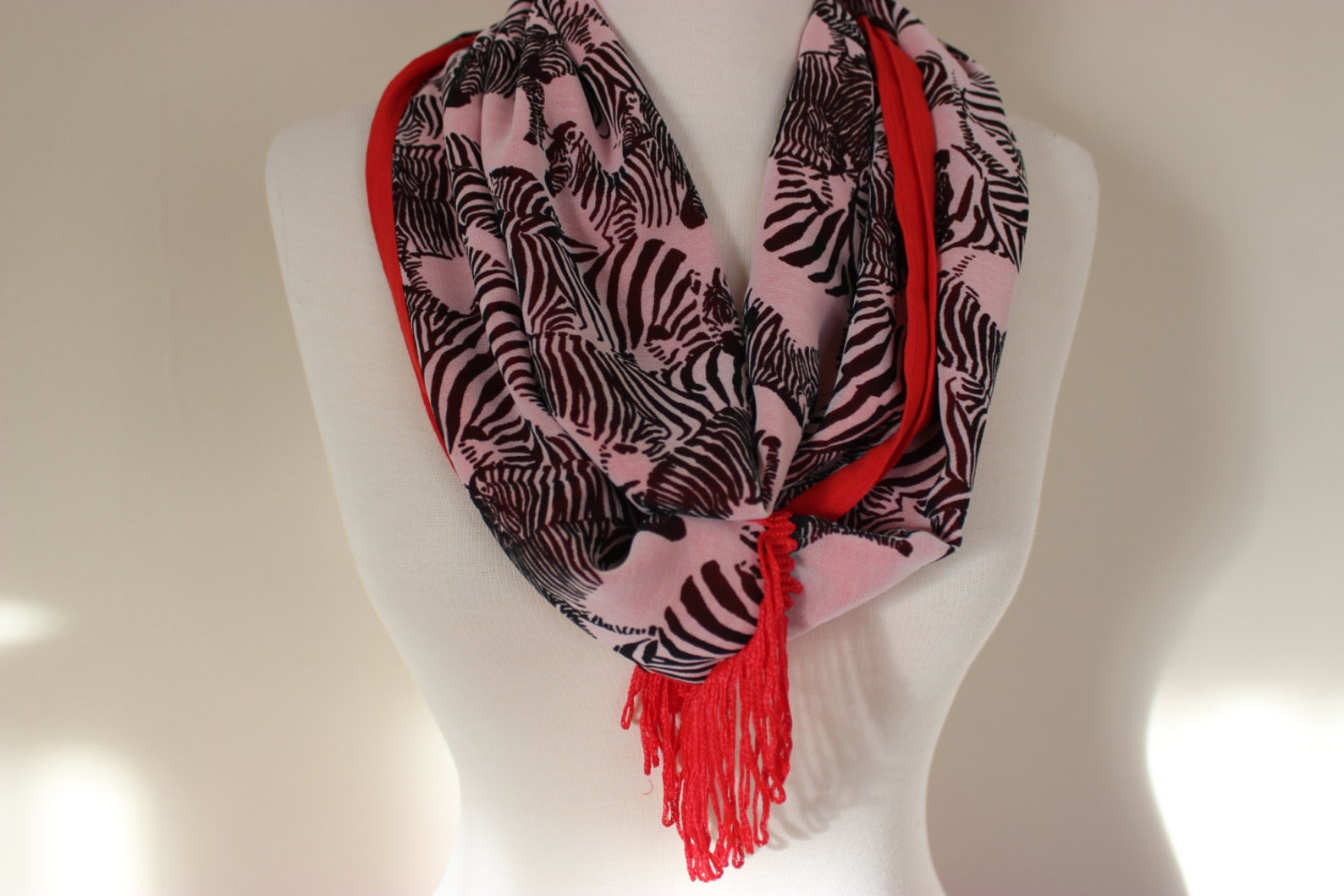 Black White Red Zebra Print Scarf Zebra Print Scarf - Etsy Canada