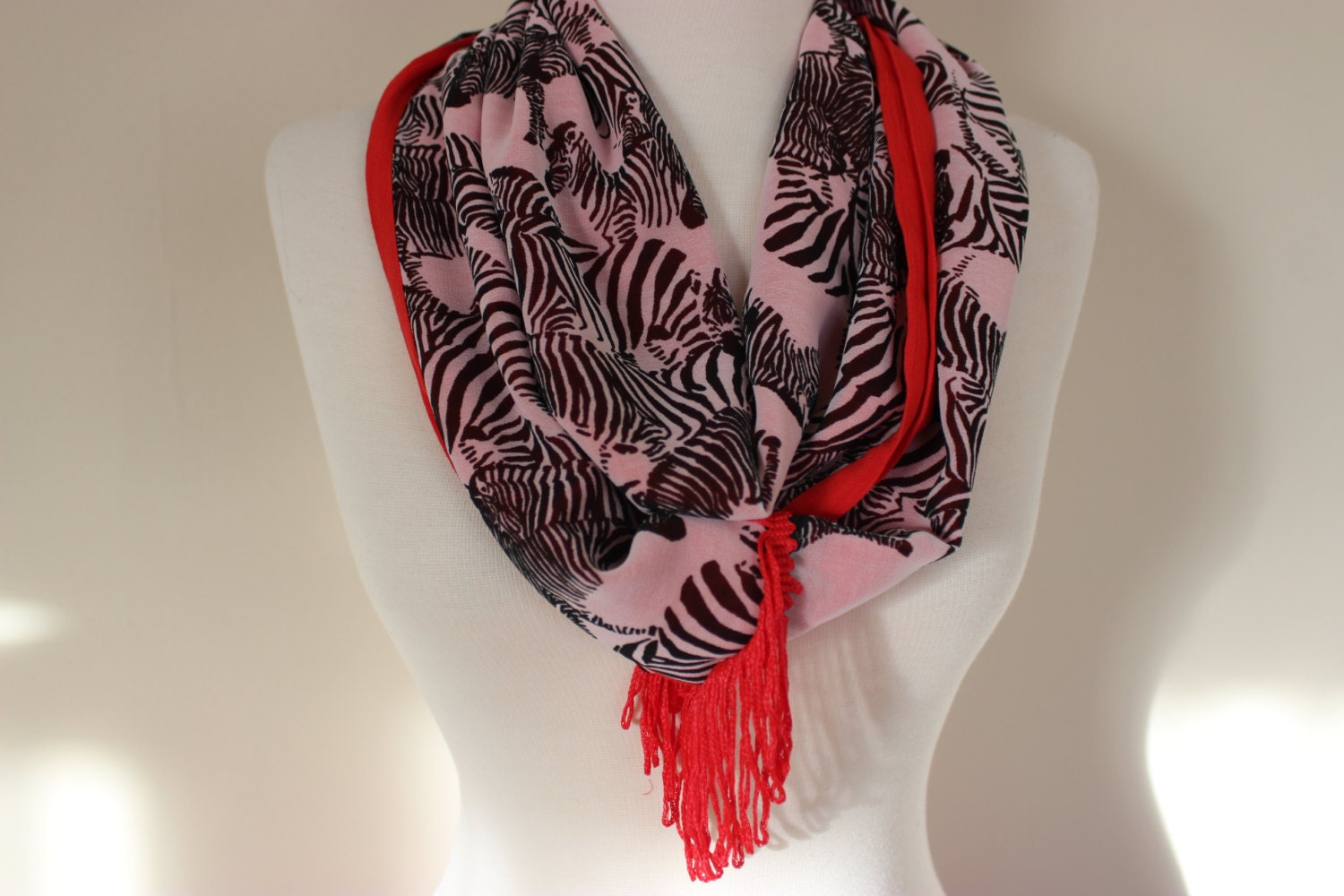 Black White Red Zebra Print Scarf Zebra Print Scarf - Etsy Canada