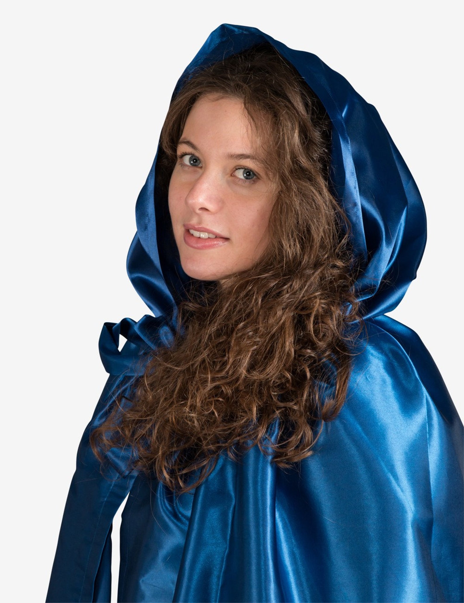 Handmade Venetian Costume Unisex Cloak With Hood Blue - Etsy
