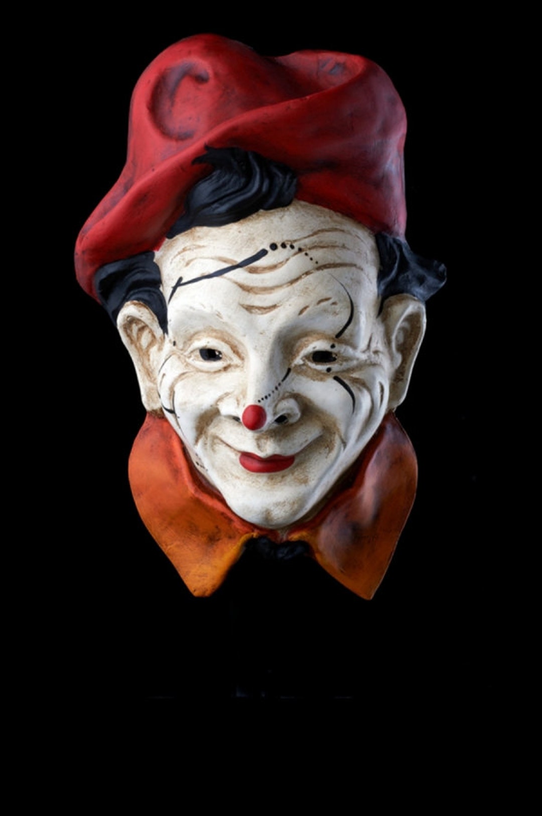 Venetian Mask White Clown - Etsy