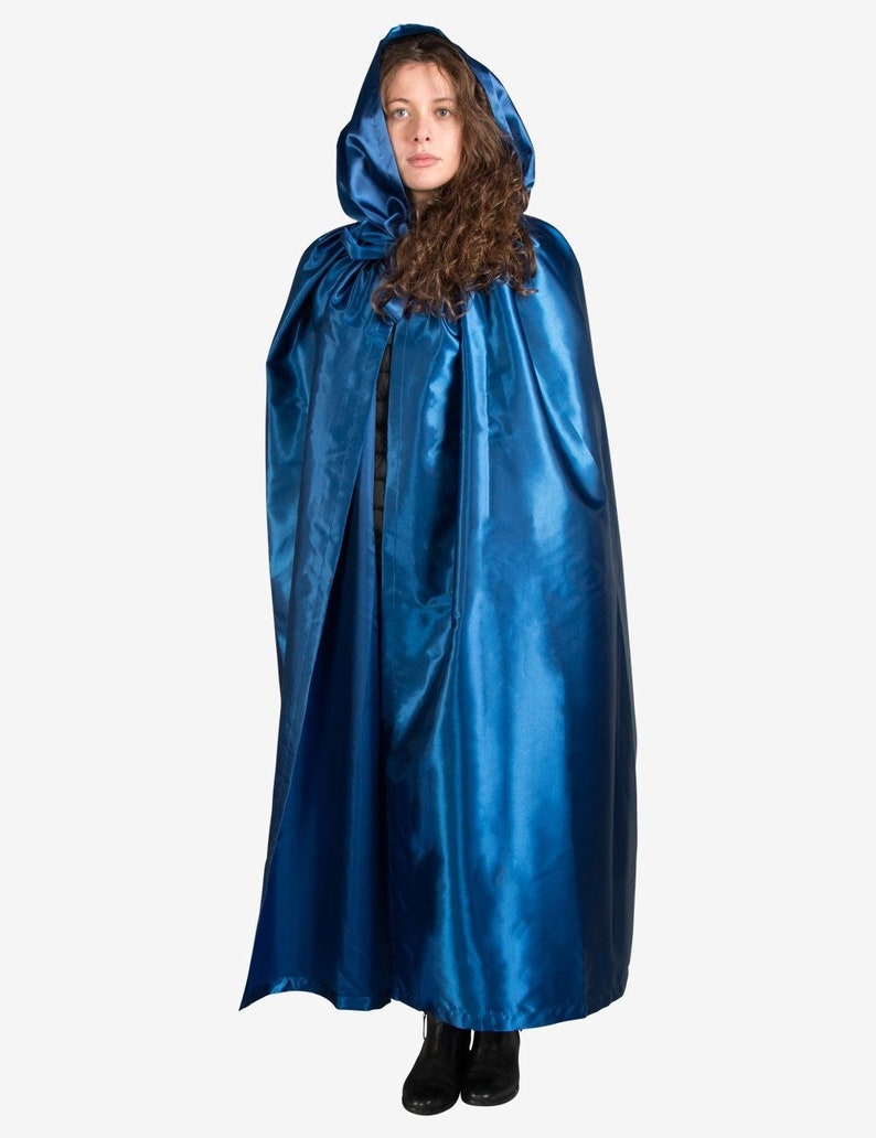 Handmade Venetian Costume Unisex Cloak With Hood Blue - Etsy