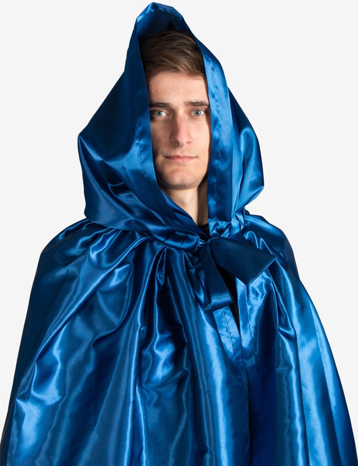 Handmade Venetian Costume Unisex Cloak With Hood Blue - Etsy