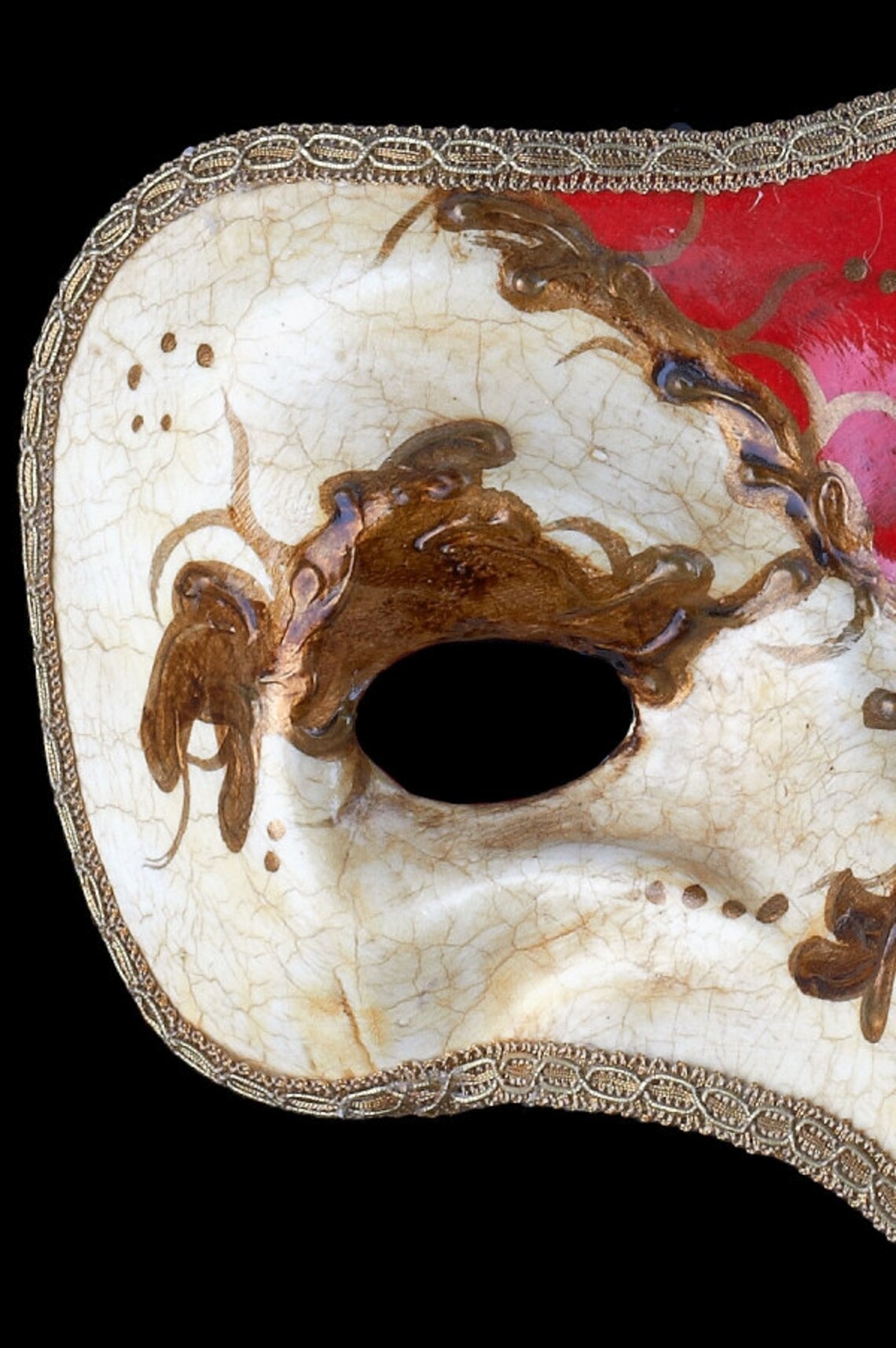 Venetian Mask Zanni Red Craquelé - Etsy