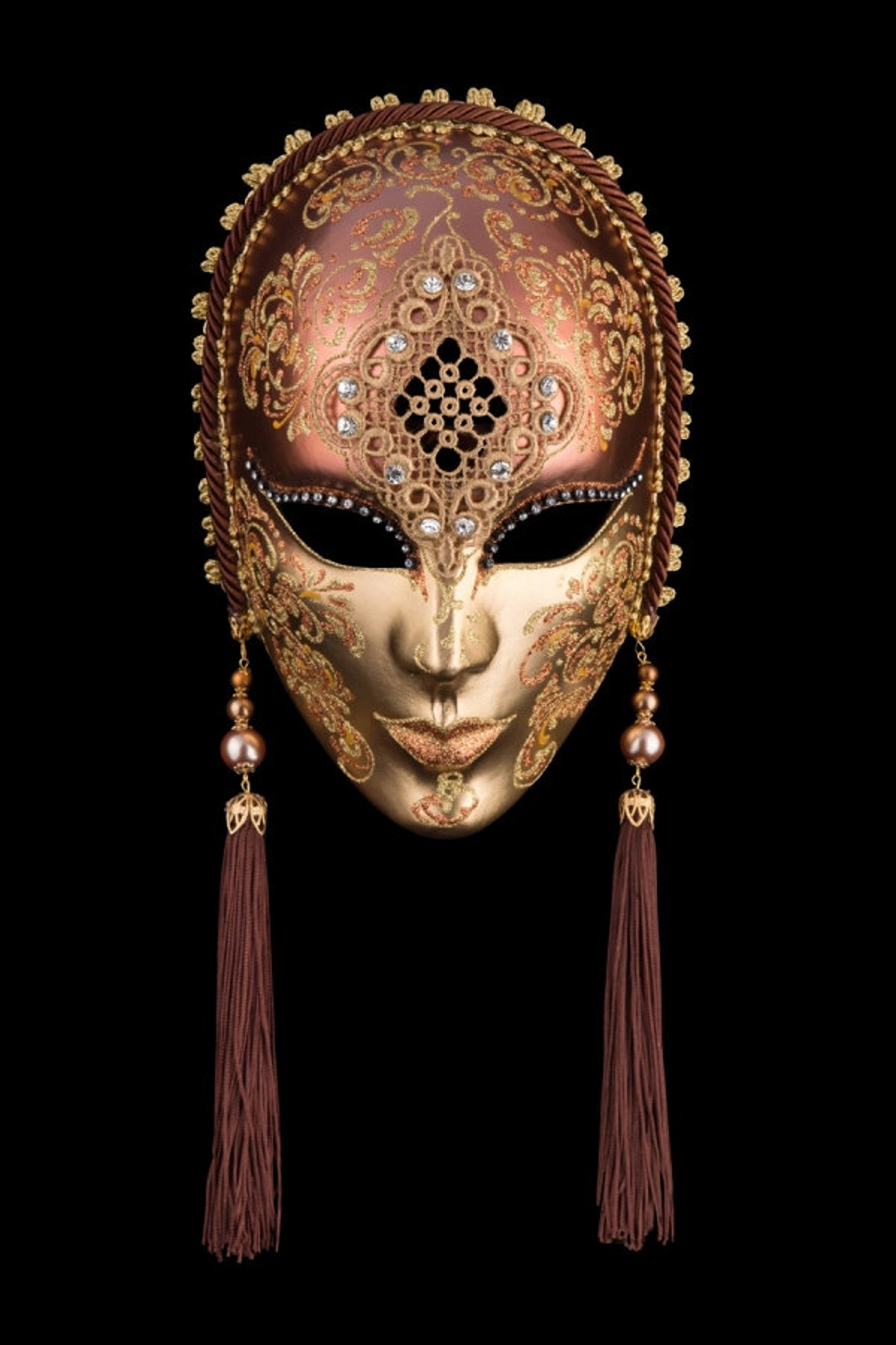 Venetian Mask Penelope Bronze - Etsy