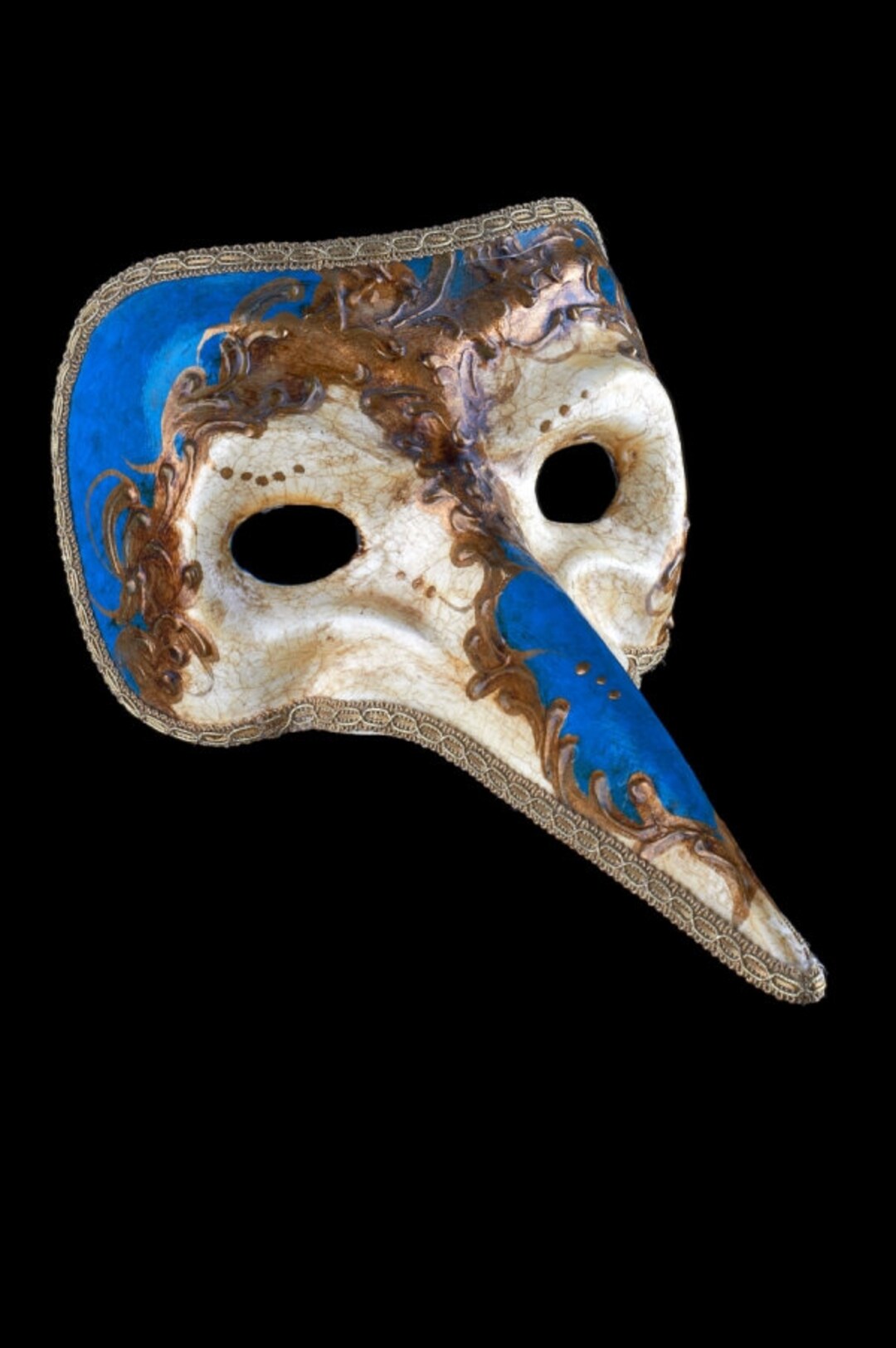 Venetian Mask Zanni Blue Craquelé - Etsy