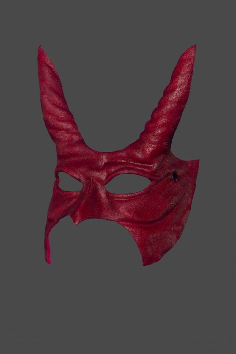 Leather Mask Leather Lucifer - Etsy