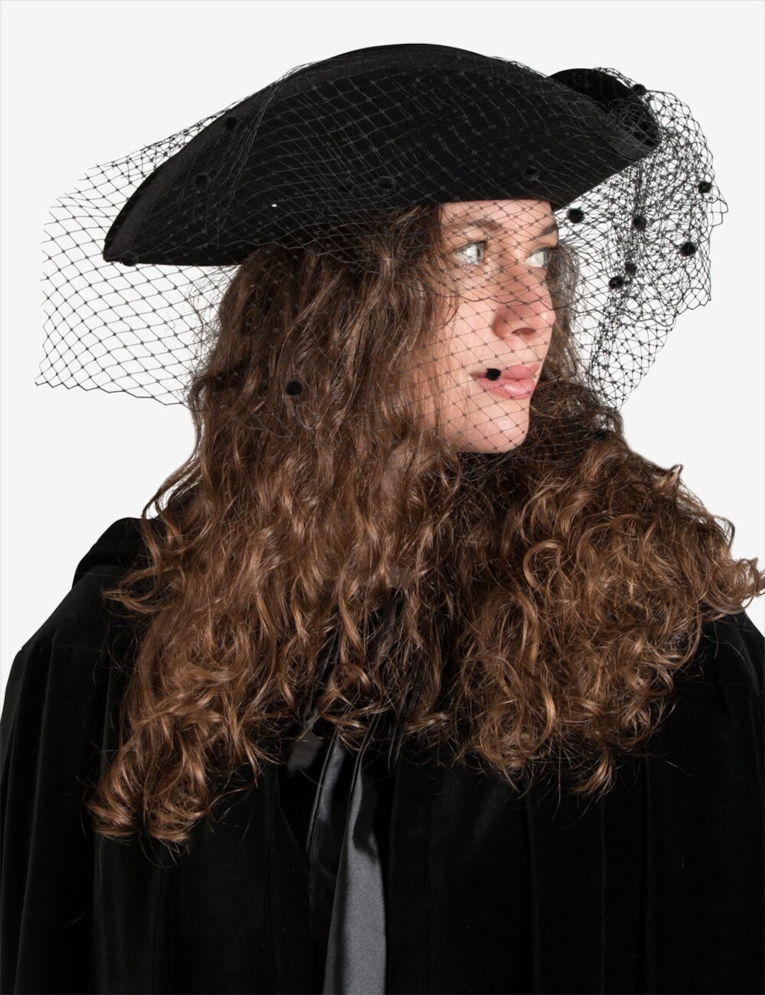 Handmade Venetian Hat Tricorn With Veil - Etsy