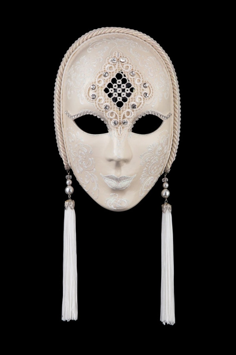Venetian Mask White Penelope - Etsy