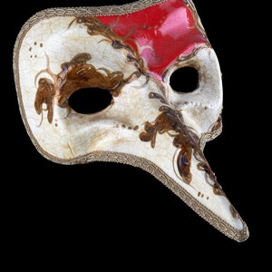 Venetian Mask Zanni Red Craquelé - Etsy