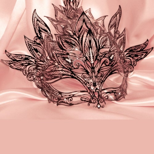 Goddess Masquerade Mask With Chains Venetian Metal Mask With - Etsy