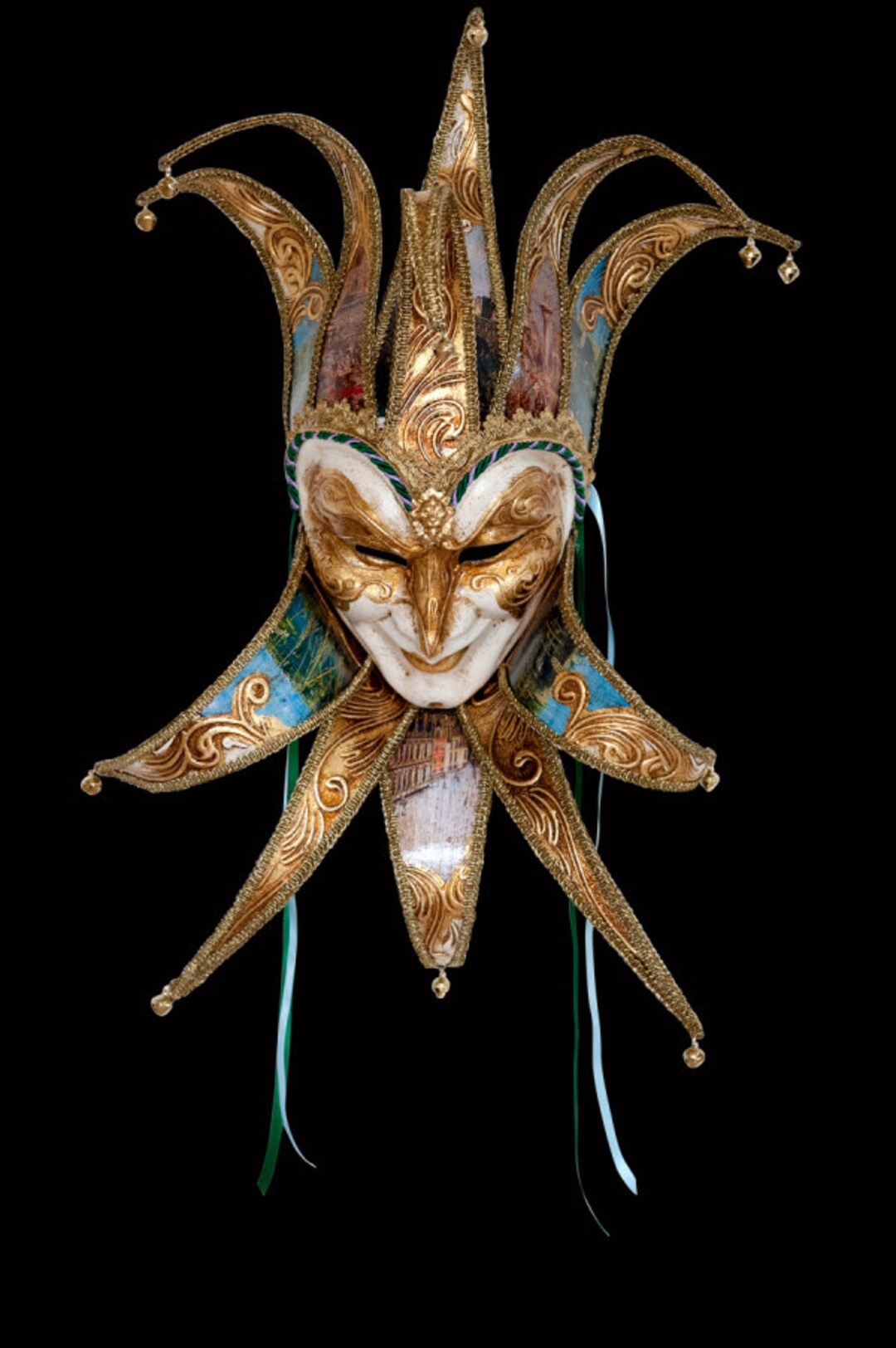 Venetian Mask Canaletto Joker - Etsy