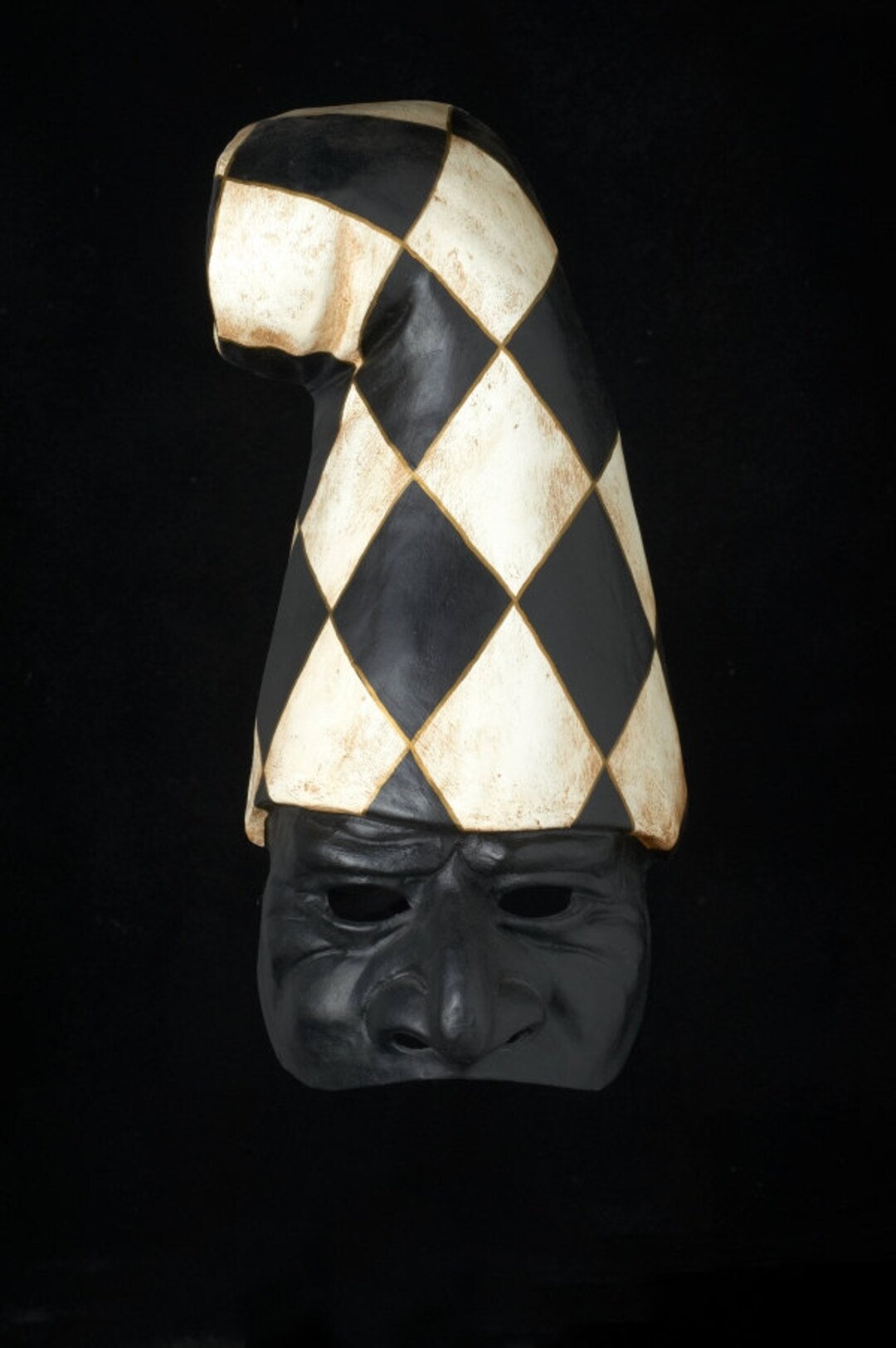 Venetian Mask Pulcinella Black and White - Etsy