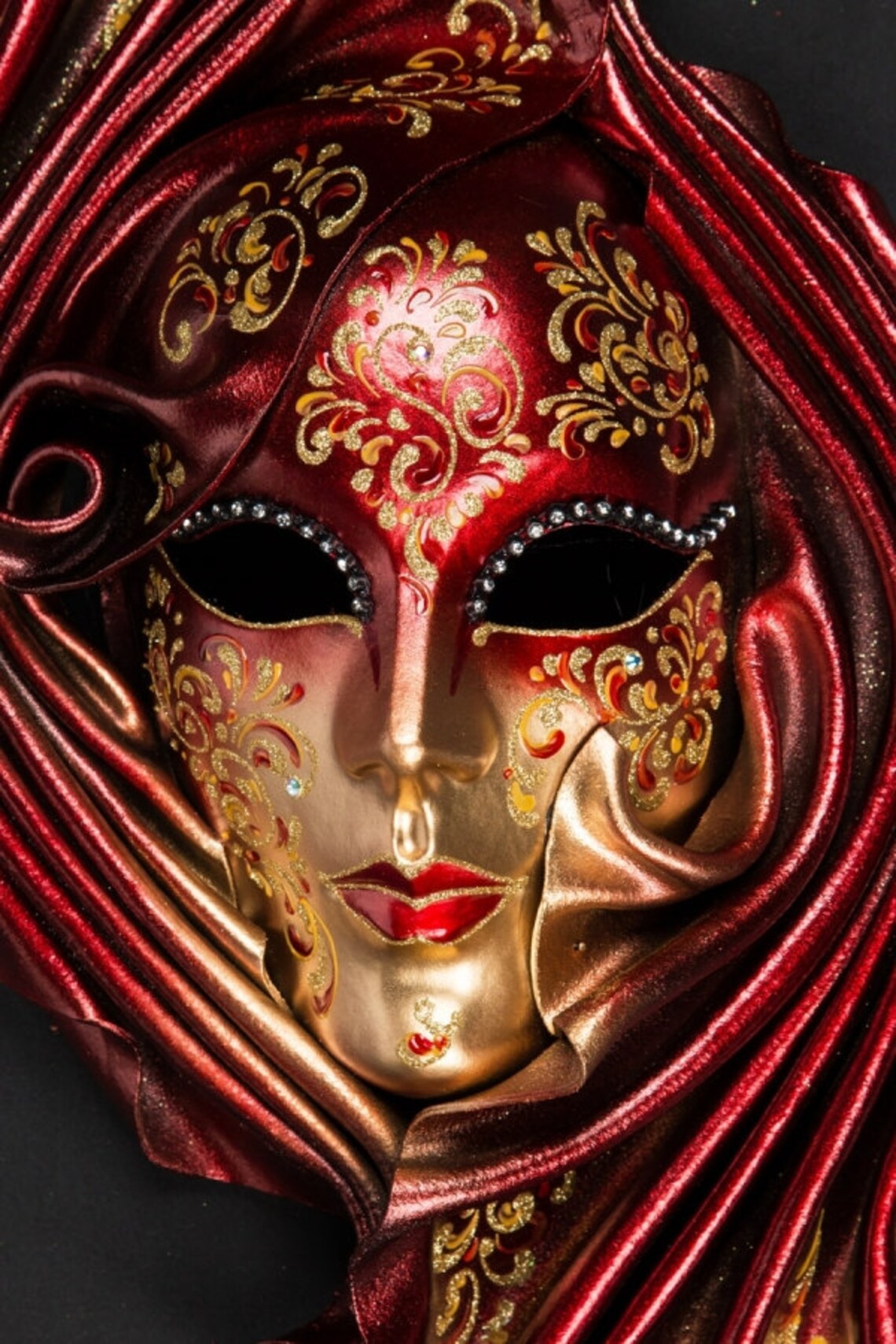 Venetian Mask Red Siderea | Etsy Canada