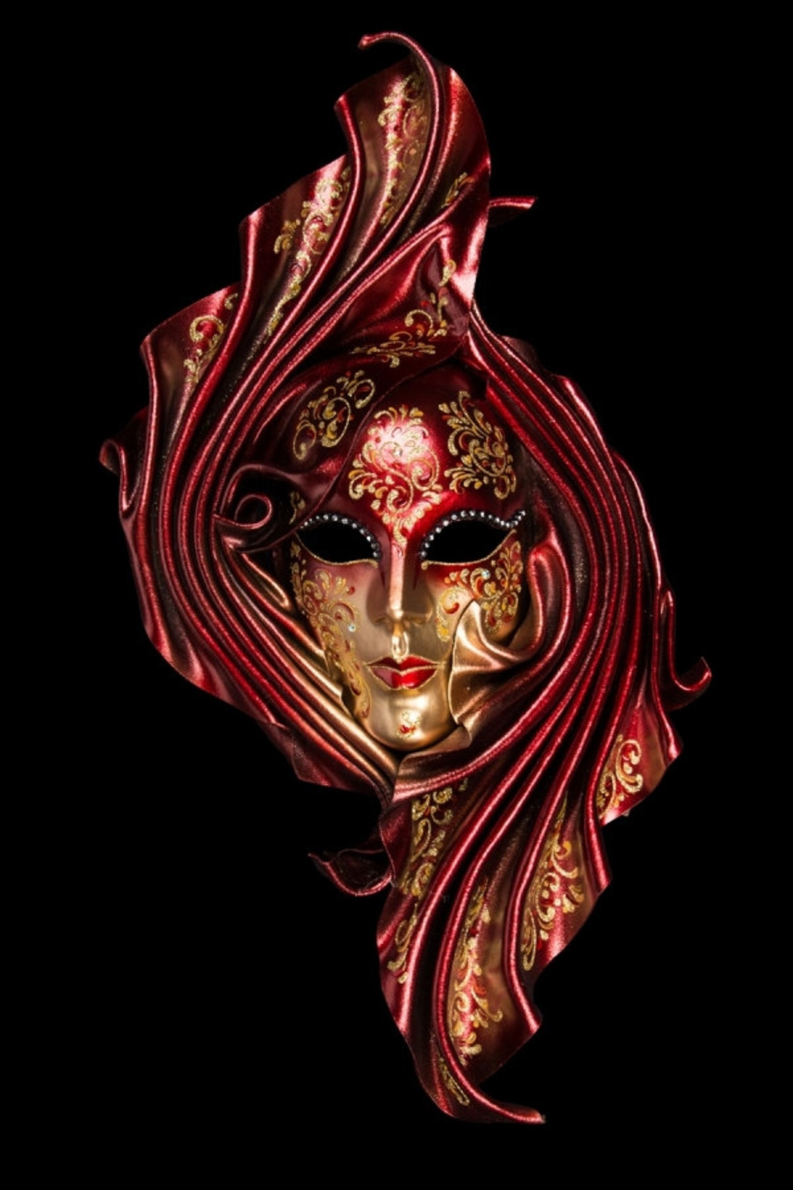 Venetian Mask Red Siderea | Etsy Canada