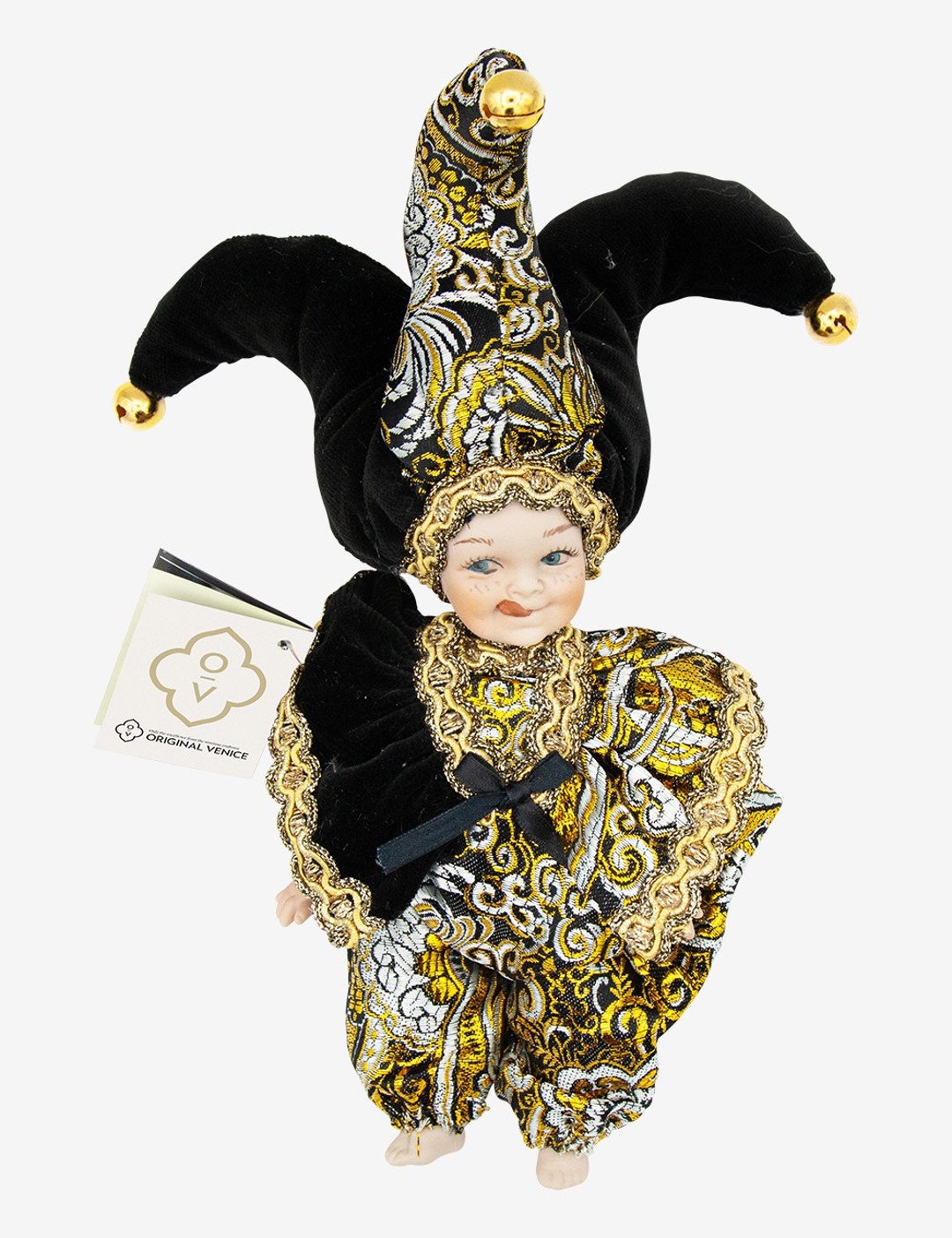 Venetian Doll Large Triangel 001 Black and Gold - Etsy