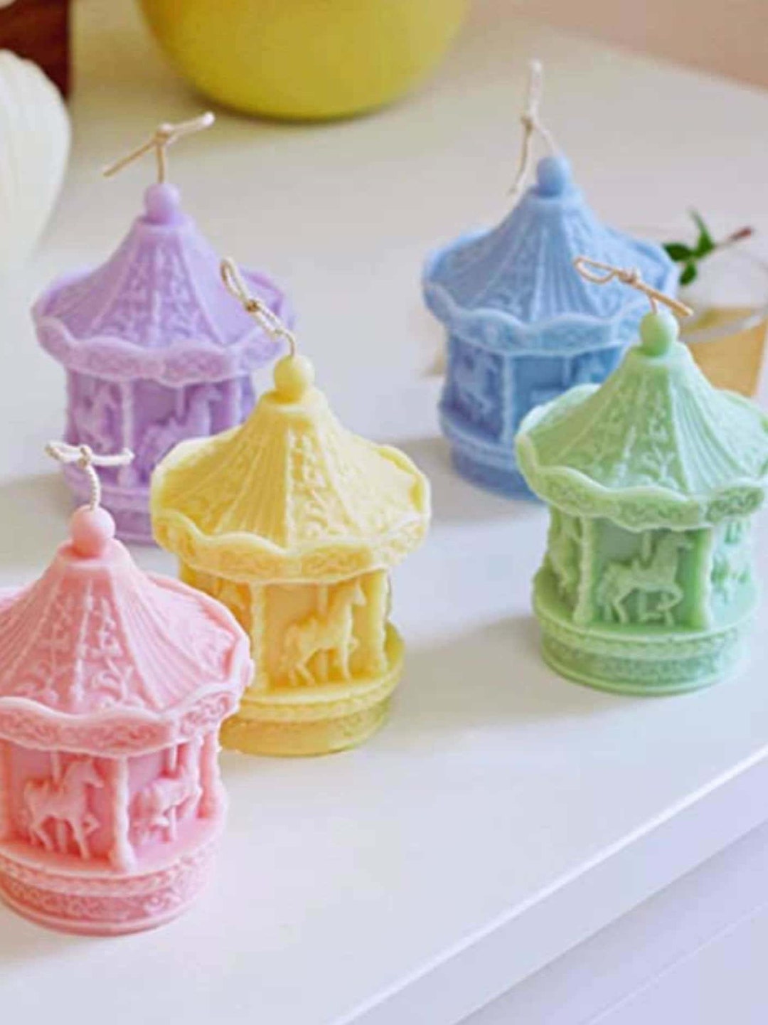 All Natural Organic Carousel Candles. Baby Shower - Etsy