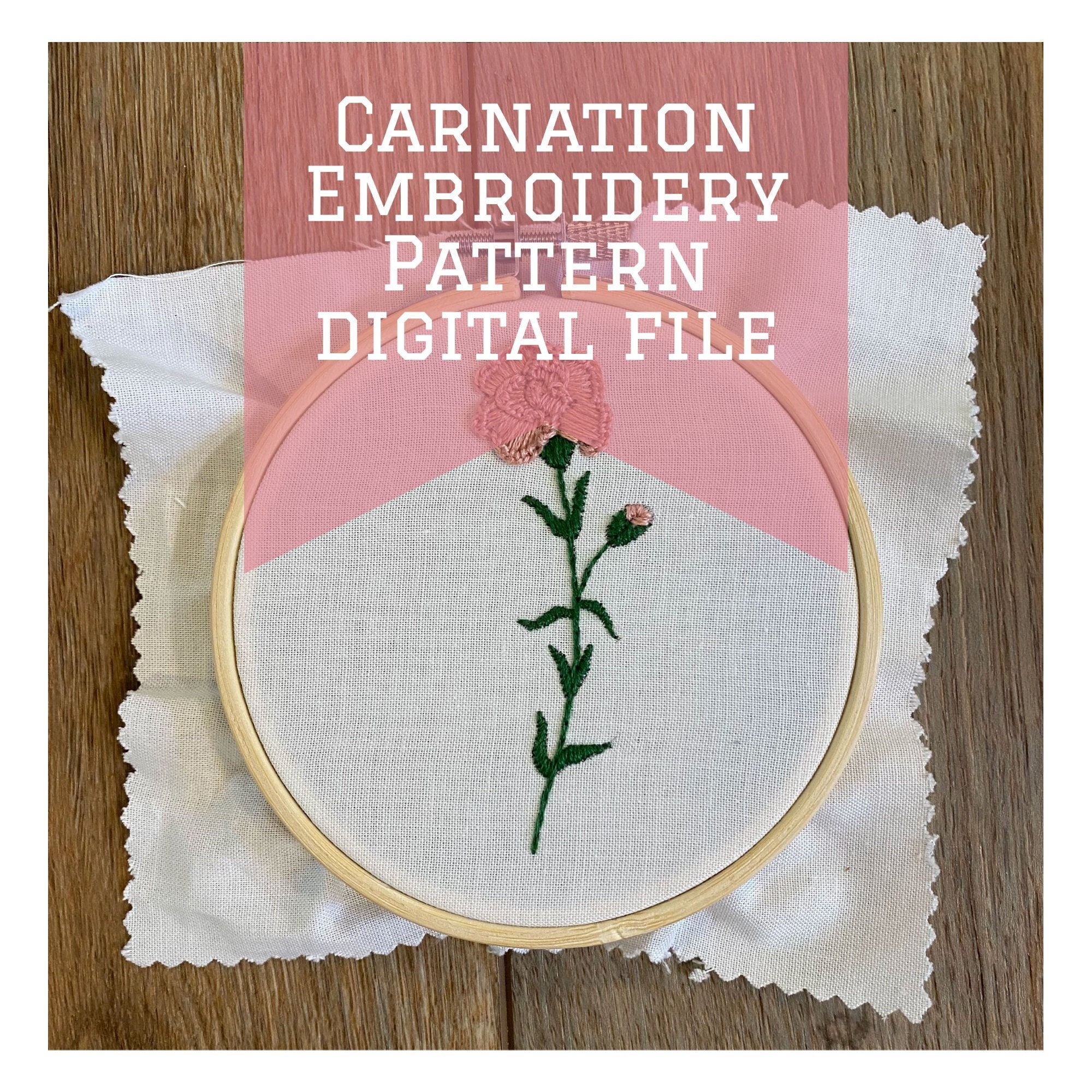Carnation - January Birth Month Flower PDF/PNG Digital File Hand ...