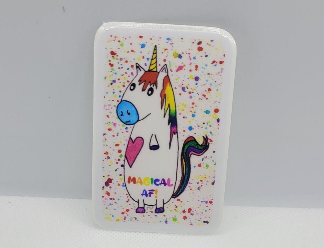 Magical AF Unicorn Sticker, Decal, Unicorn, Snarky, Vinyl Sticker ...