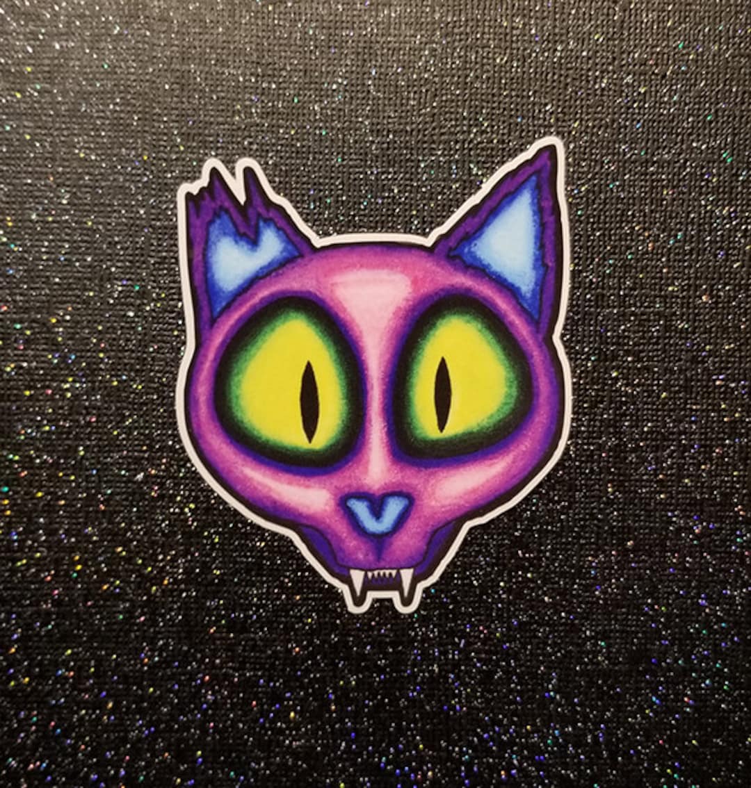 Cat Skull Sticker, Decal, Cat, Horror, Vinyl Sticker, Laptop Sticker ...