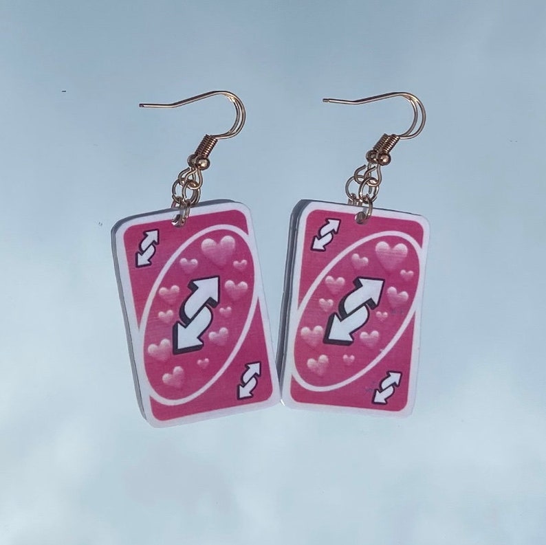 Uno Reverse Earrings - Etsy