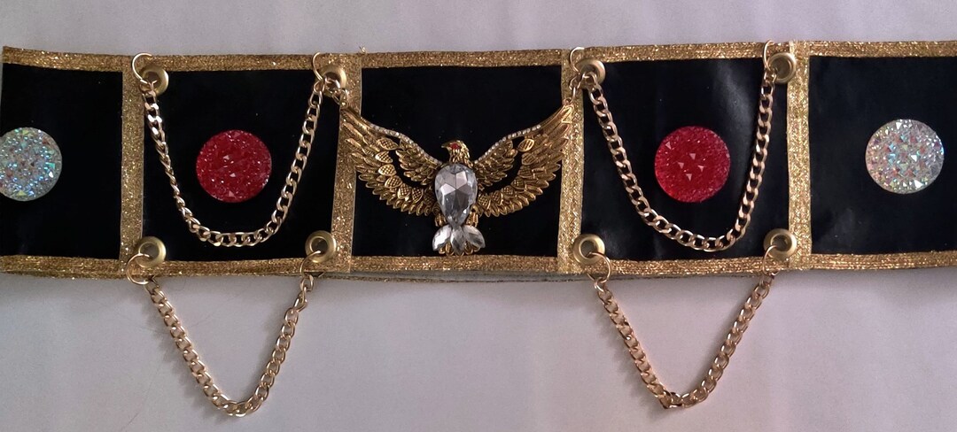 Black Faux Leather Elvis Presley Impersonator Adjustable Costume Belts ...