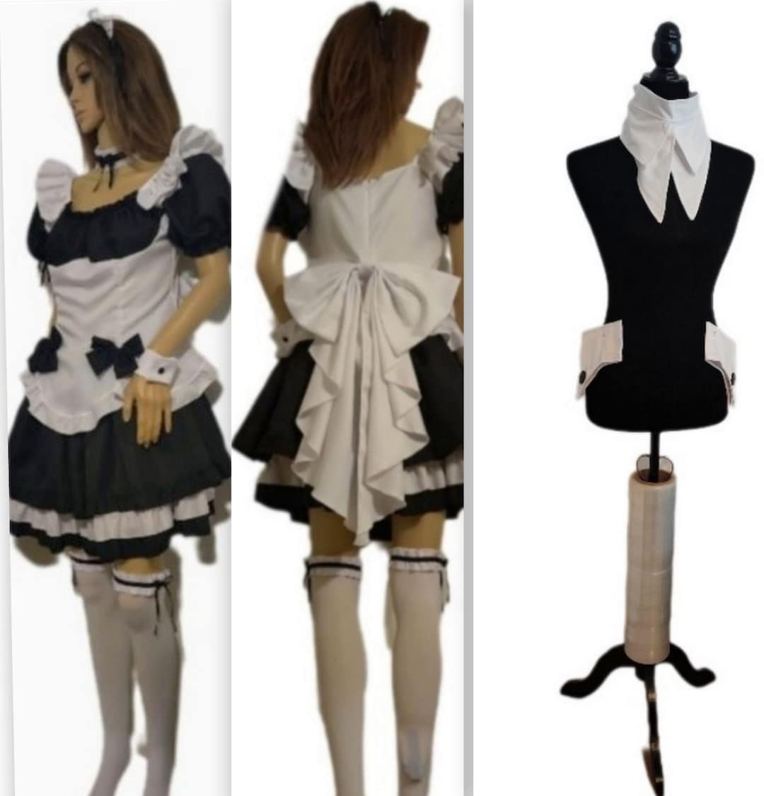 Couples Matching Medium Black and White Medium Anime Maid & Mens ...