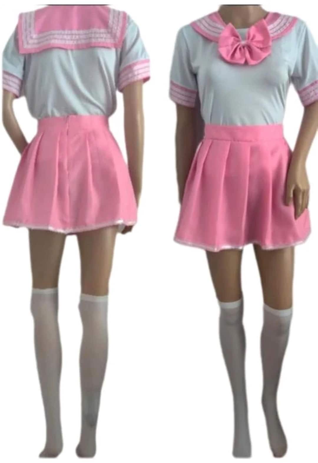 Pink Sailor School Girl Costume Anime Cosplay Adult Small Etsy