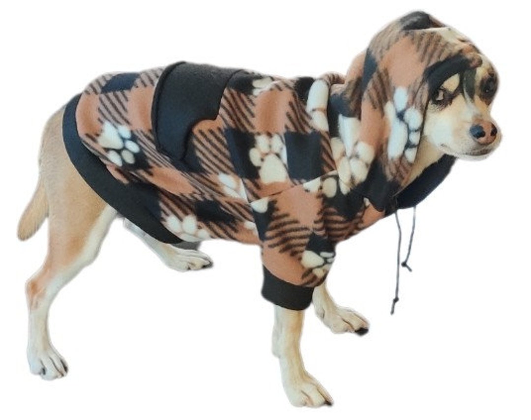 Custom or Standard Size Black and Brown Fleece Puppy / Dog Draw String ...