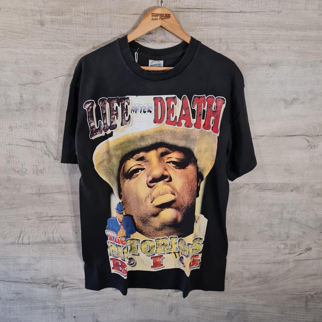 Biggie Smalls Notorious Big Rap Black Band Tee Shirt Single Stitch W ...
