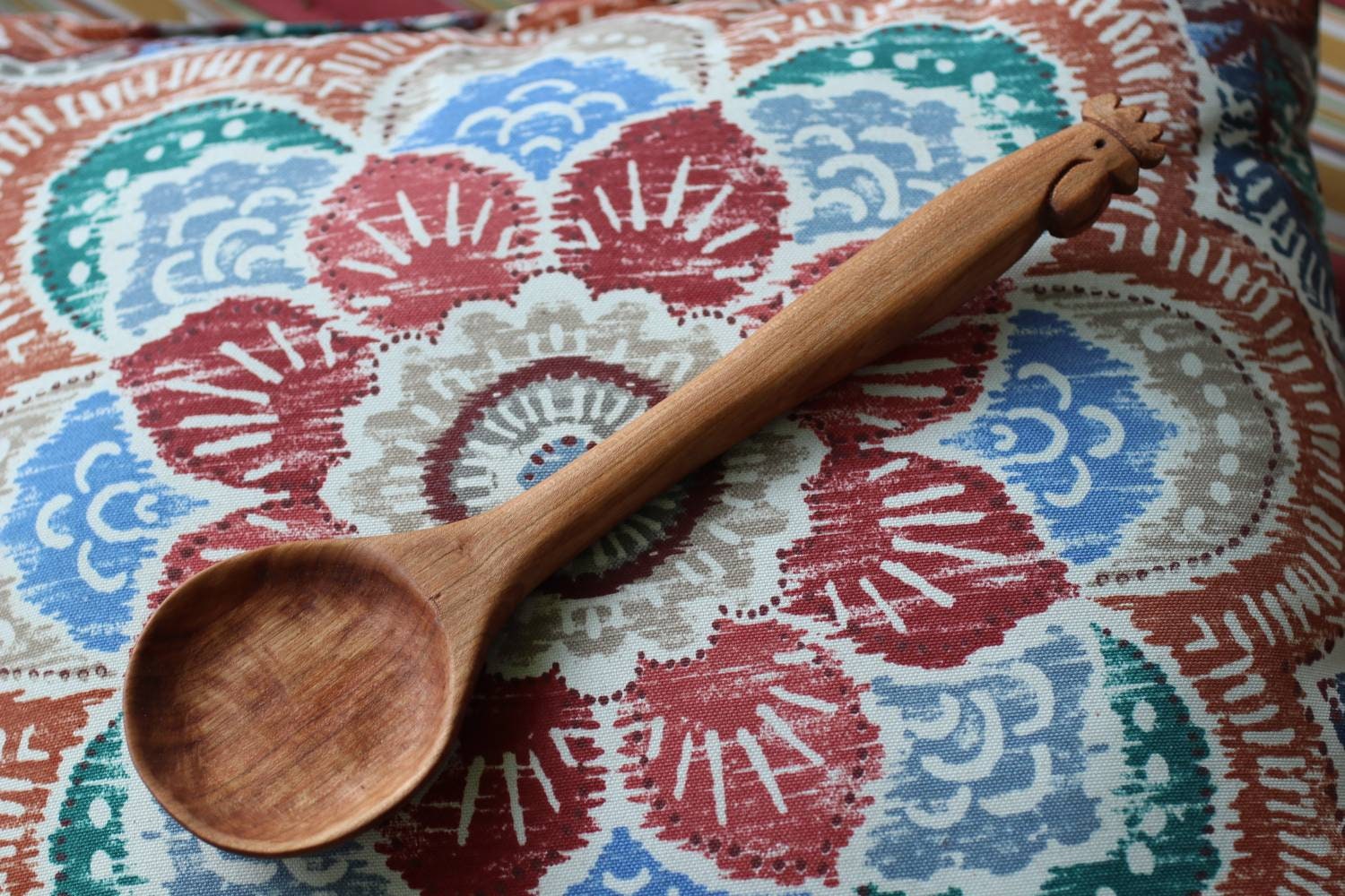 Rooster spoon / farmhouse wood spoon / workhorse spoon style | Etsy